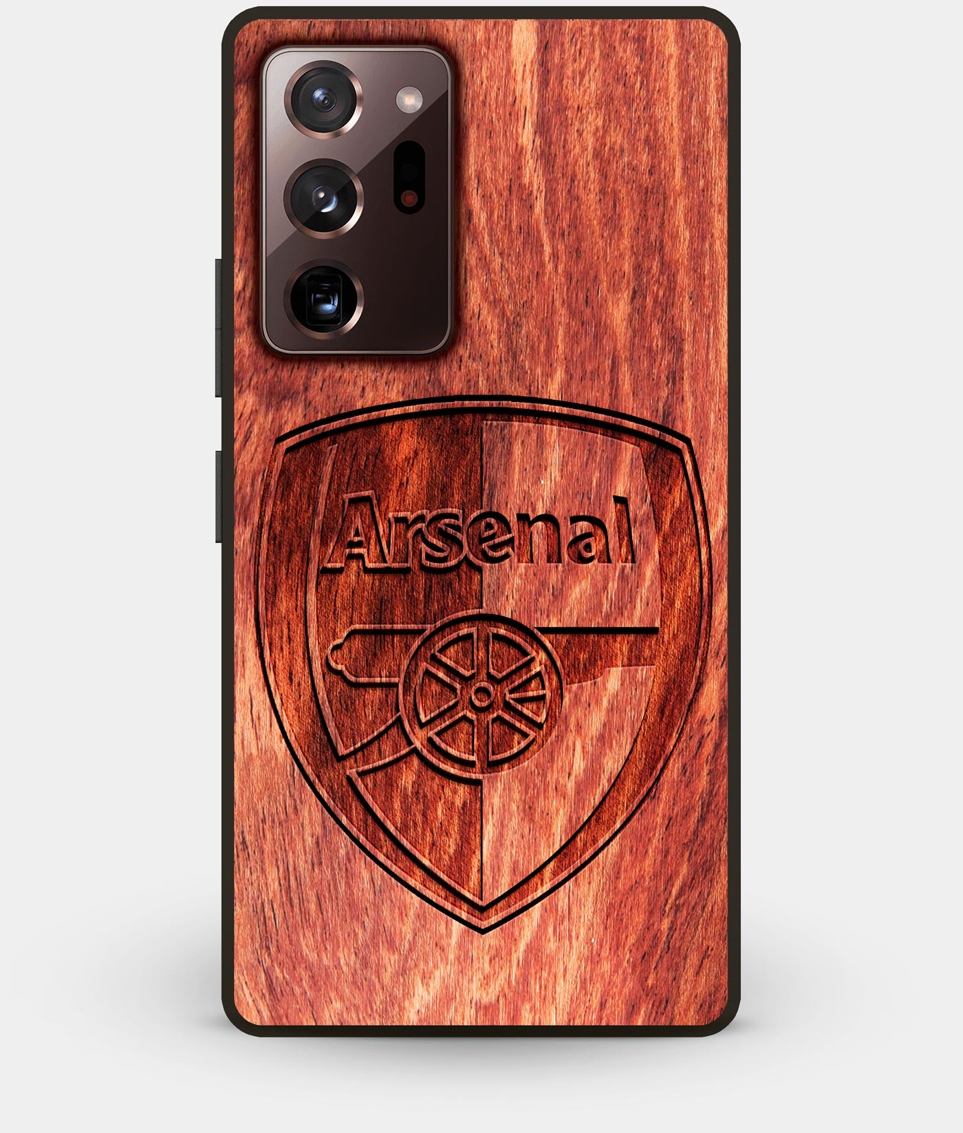 Custom Engraved Wood Arsenal F.C. Note 20 Ultra Case - Free Custom ...