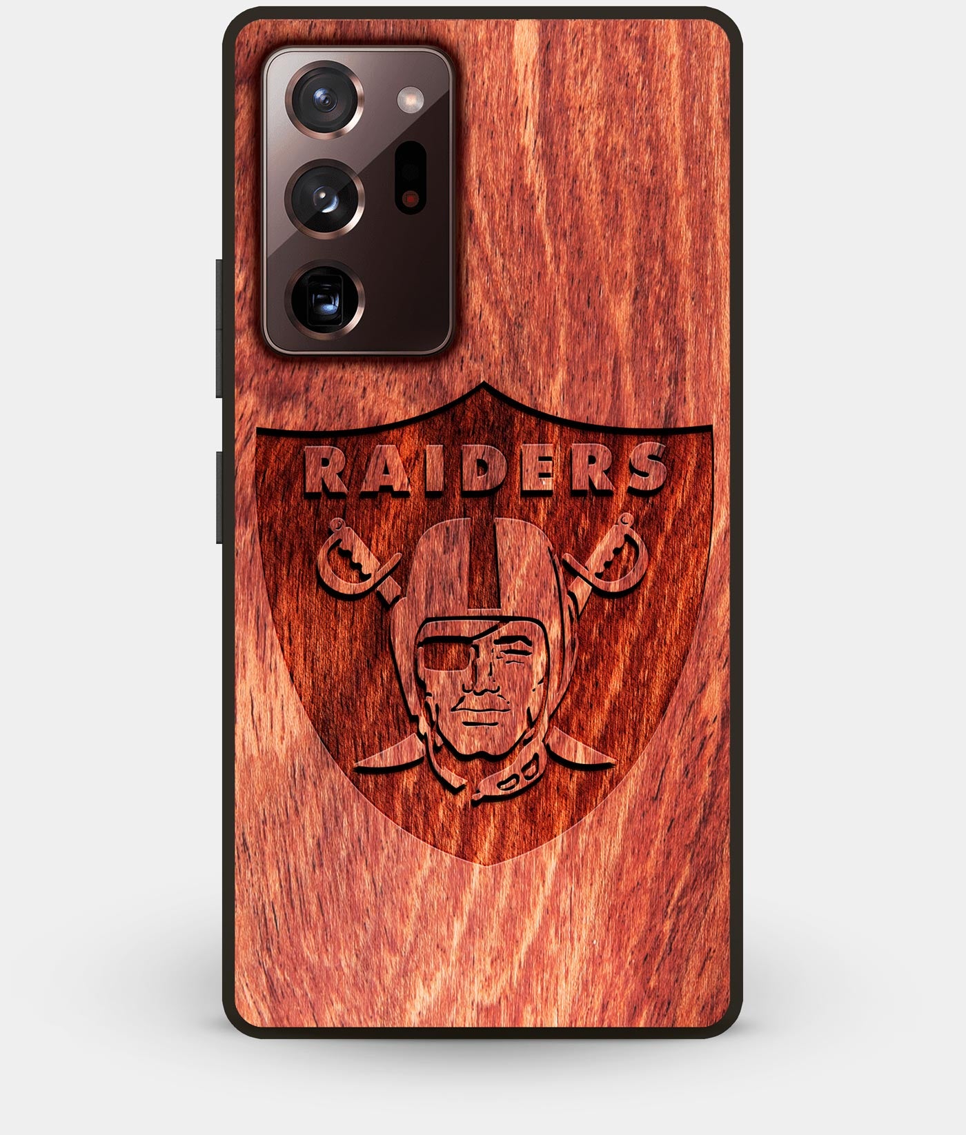 Custom Engraved Wood Oakland Raiders Note 20 Ultra Case - Free Custom ...